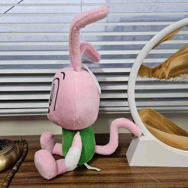 RIGGY MONKEY PLUSH Doll Toy Anime Pink Riggy The Rabbit Monkey Stuffed ...
