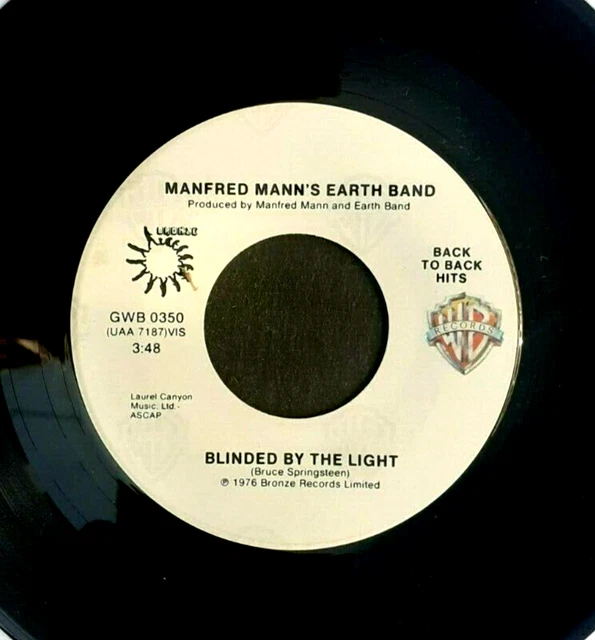 MANFRED MANN'S EARTH BAND. Blinded by the light. Juke Box 7" 1976 GWB ...