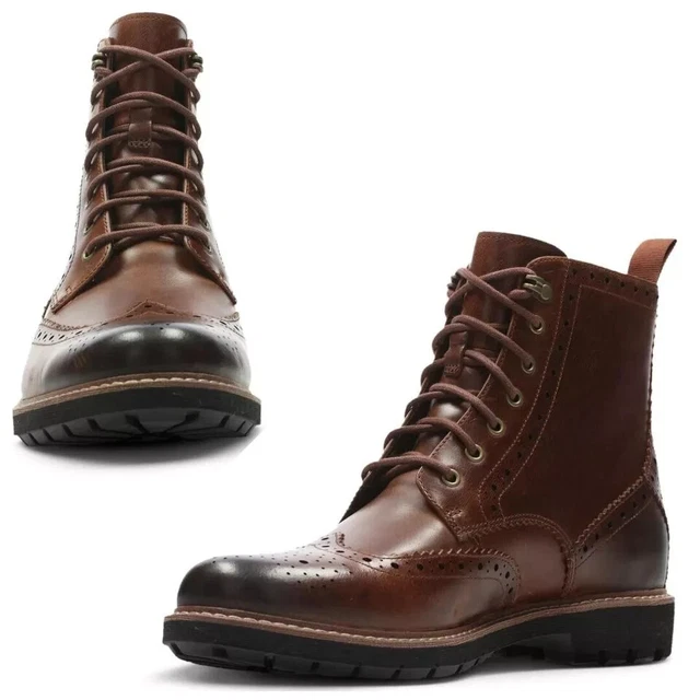 CLARKS BATCOMBE LORD Dark Tan Leather Chelsea boots UK8.5 £89.99 ...