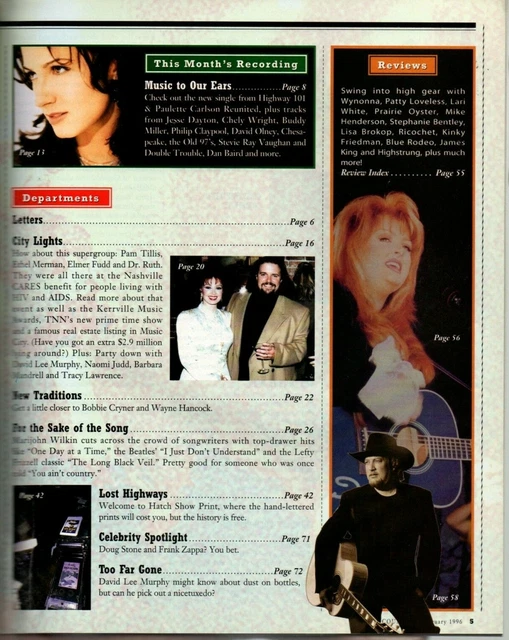 NEW COUNTRY MAGAZINE February 1996 Garth Brooks Aaron Tippin Daryle ...