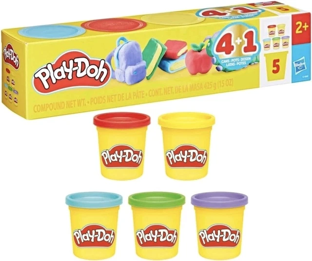 PLAY-DOH BACK TO SCHOOL 5 PACK [Ages 2+] Modelling Compound Creative ...