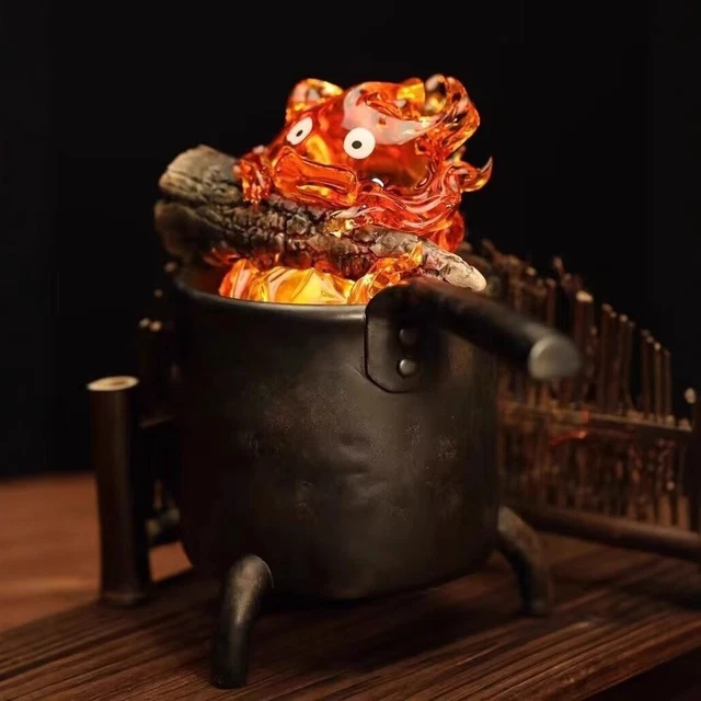 HEART FIRE LED Night Light PVC Handmade Luminous Model Collection Gift ...