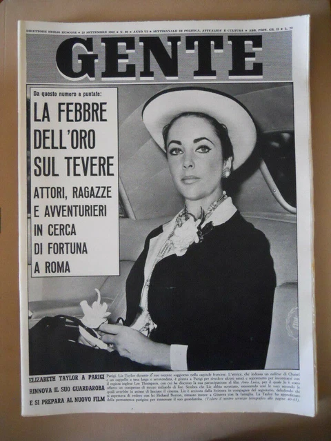 GENTE N 38 1962 Liz Taylor Katina Ranieri Jerry Lewis Hanna Rasmussen ...