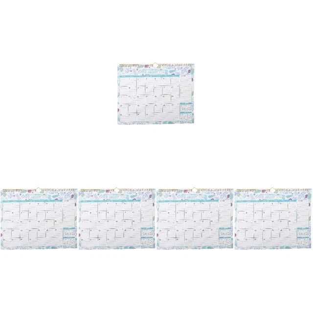 5 PIECES ENGLISH Calendar Desk Office Schedule Monthly Daily Use £63.12 ...