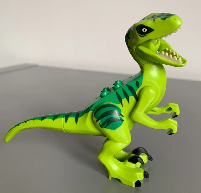 LEGO LIME RAPTOR Minifigure Jurassic World 10757 Velociraptor Dino - In ...