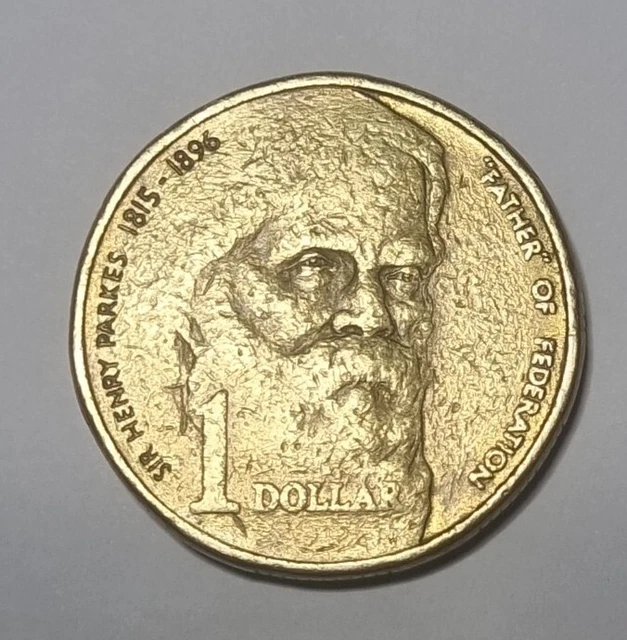 1996 AUSTRALIAN $1 One Dollar Coin Father Of Federation Sir Henry ...