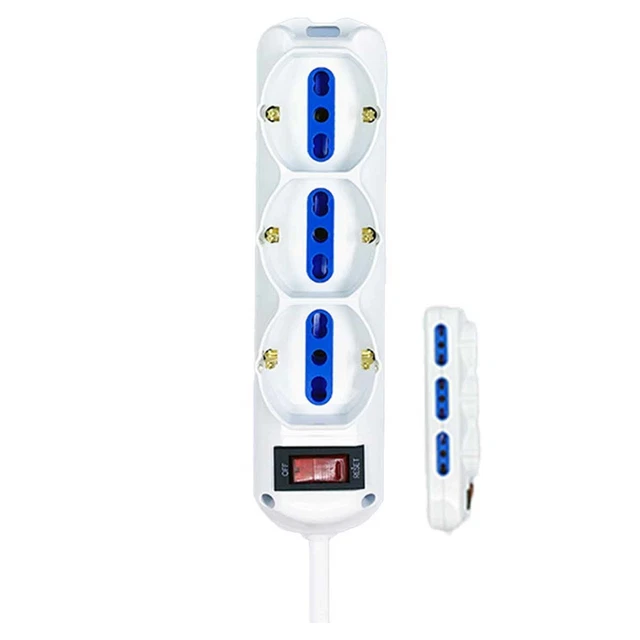 MULTIPRESA CIABATTA ELETTRICA a 9 Posti 6 Prese 10A/16A + 3 Presa ...