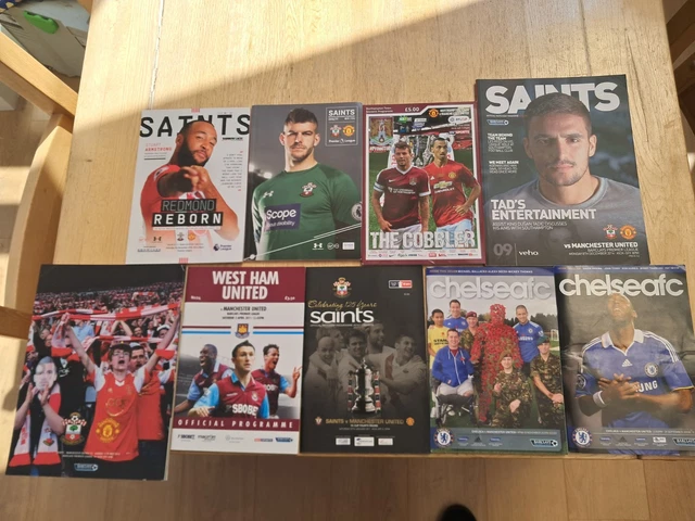 MANCHESTER UNITED 9 Away Programme Bundle From The Period 2008 To 2018 ...