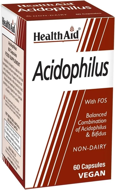 ACIDOPHILUS PROBIOTIC VEGICAPS - Digestive Health Support, 60 Count £22 ...