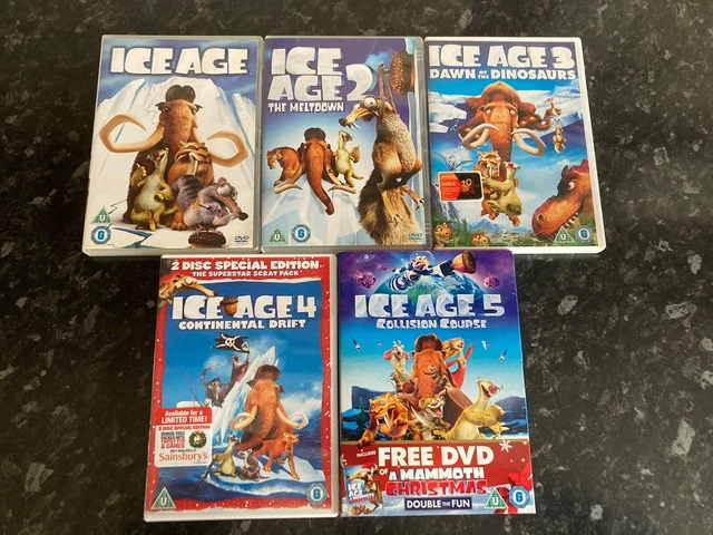 ICE AGE DVD Bundle: Incl- Ice Age 1,2,3,4,5 & Mammoth Christmas £6.96 ...