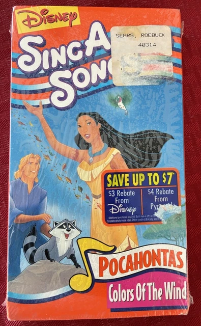 DISNEY SING ALONG Songs Pocahontas Colors of the Wind VHS Video Sealed ...