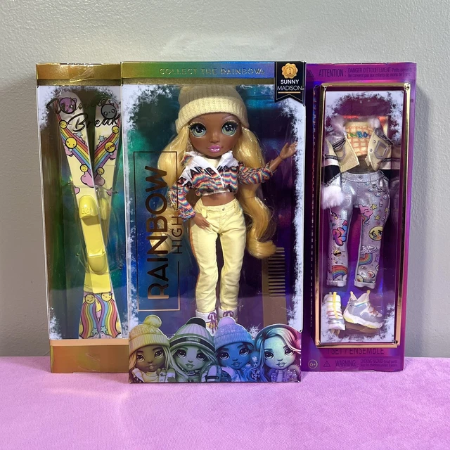 NEW RAINBOW HIGH Winter Break Sunny Madison Yellow Series 1 Fashion ...