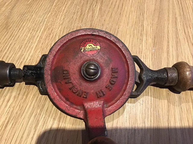 VINTAGE STANLEY CHAPMAN 12” Hand Drill Tool Made In England Collectable ...