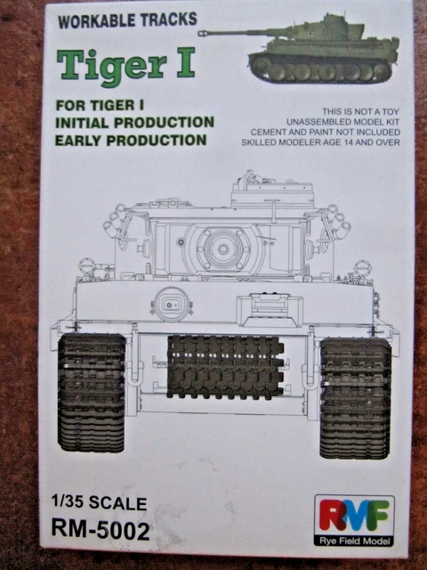 RYE FIELD MODEL 5002 Workable Tracks Tiger I Initial/Early Production 1 ...