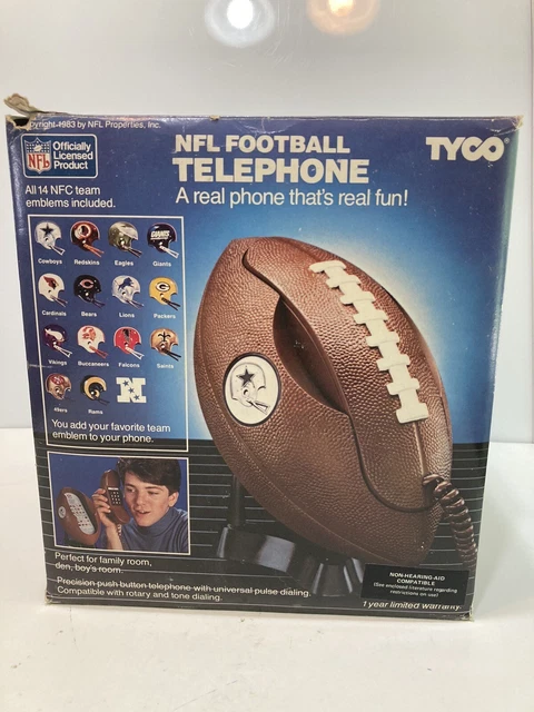 VINTAGE 1983 TYCO NFL Football Telephone New In Box 14 Various Teams £ ...