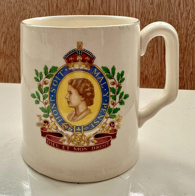 THE TIMES QUEEN Elizabeth Ii Incoronation 1953 Tazza Articolo Giornale ...