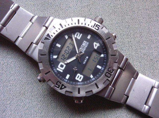 ZEITNER DIGITECH DIGITAL Analogue Chronograph Watch - Japanese Miyota ...