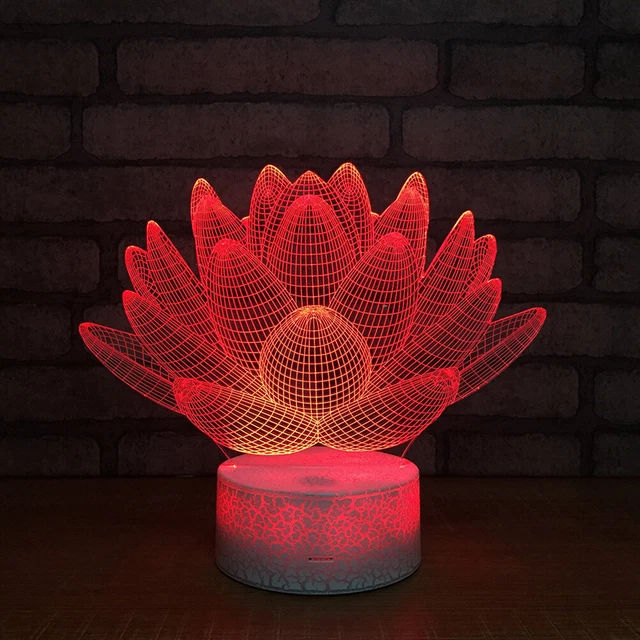 OPTICAL ILLUSION LAMP 3D LED Lamp 3D Illusion Night Light Decoration ...