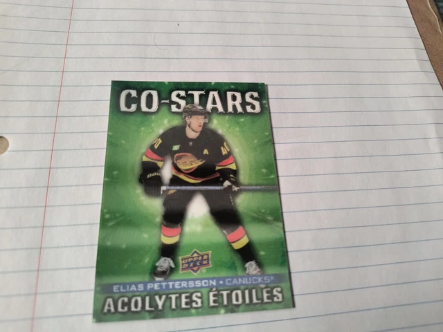 2025-26 TIM HORTONS upper Deck co stars acolytes elias Pettersson/quinn ...