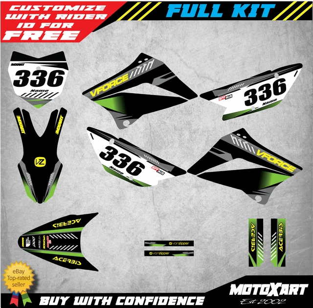 FULL CUSTOM GRAPHICS Kit TAG style to fit Kawasaki KLX 110 2010 - 2025 ...