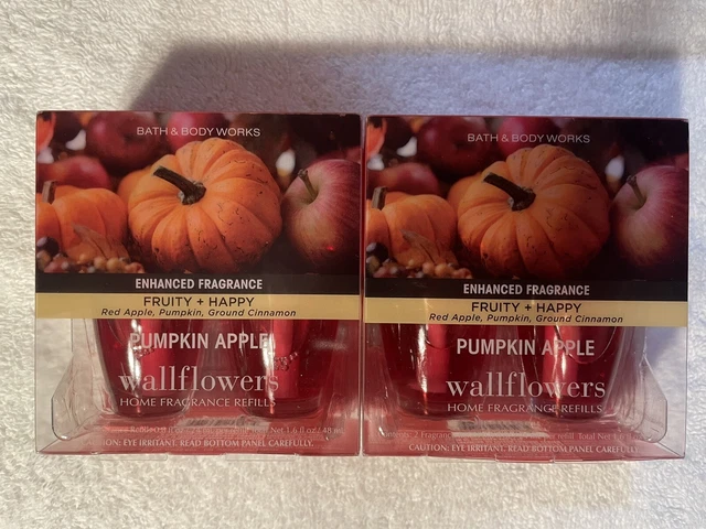 BATH & BODY Works Wallflowers NEW Refill Plug-Ins Lot 4 PUMPKIN APPLE £ ... BATH & BODY Works Wallflowers NEW Refill Plug-Ins Lot 4 PUMPKIN APPLE £ ...