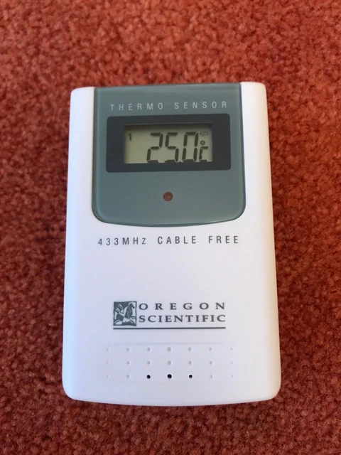 OREGON SCIENTIFIC 433 MHz CABLE FREE WIRELESS TEMPERATURE THERMO SENSOR ...
