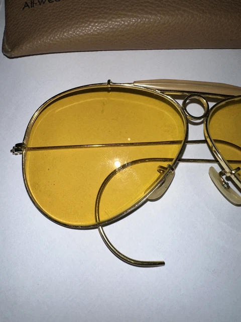 LUNETTES RAY BAN De Tir Ancienne Kalichrome Jaune Vif EUR 250,00 ...