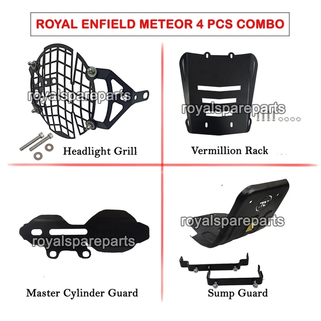 ROYAL ENFIELD METEOR 350cc Grill, Cylinder Guard, Sump Guard ...