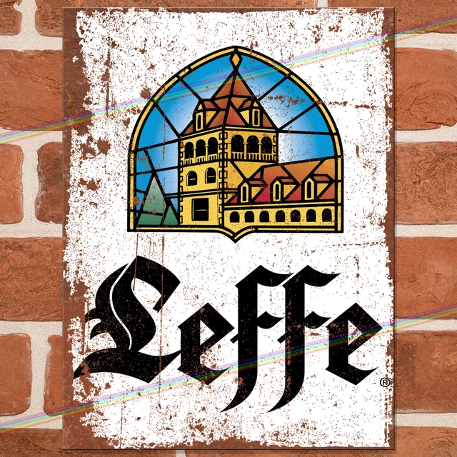 LEFFE LOGO METAL Signs Mancave Shed Bar Pub Garage Beer Lager Retro Tin ...