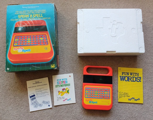 RARE VINTAGE SPEAK & Spell Texas Instruments Retro Electronic Game 70s ...
