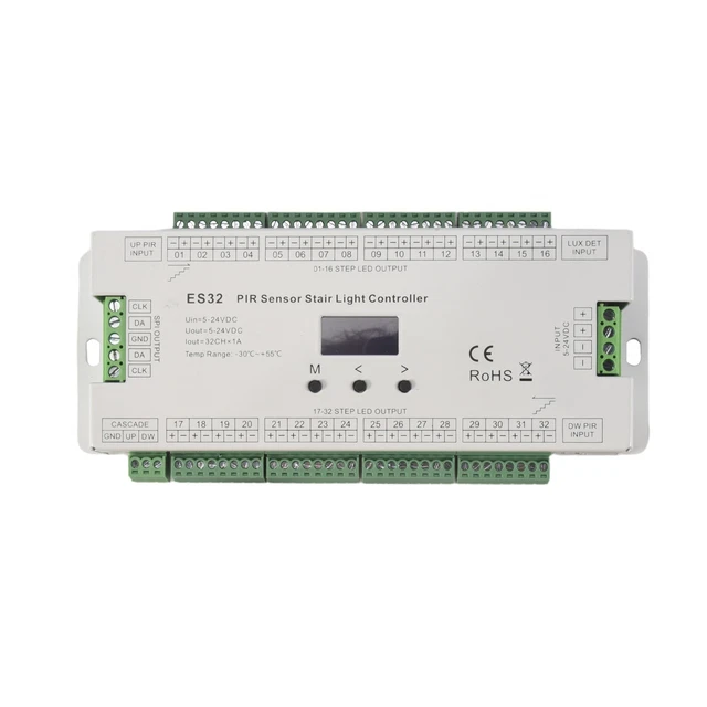 32CH ES32 PIR Sensor Stair Light Controller Human Body Infrared ...