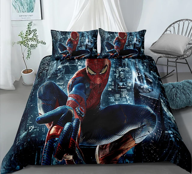 SPIDER-MAN SINGLE DOUBLE Queen King Super King Bed Quilt Doona Duvet Cover Set $62.03 - PicClick AU