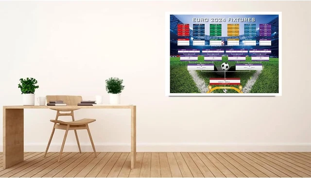 EURO 2024 WALL Chart Posters - European Cup 2024 Football -Includes 24 ...