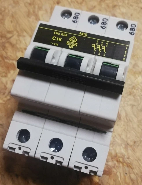 AEG ELFA E83 C16A Sicherungsautomat Leitungsschutzschalter 3-polig LS ...