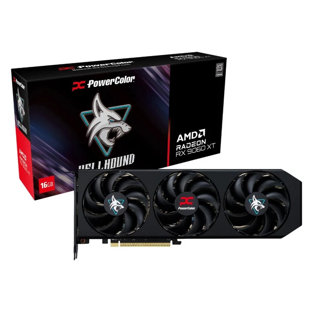 POWERCOLOR RADEON RX 9060 XT HellHound OC 16GB GDDR6 Graphics Card £449 ...