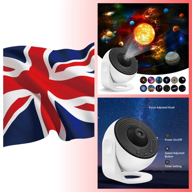 PROJECTOR GALAXY STARRY Sky Night Light Nebula Space LED Lamp w/12 Film ...