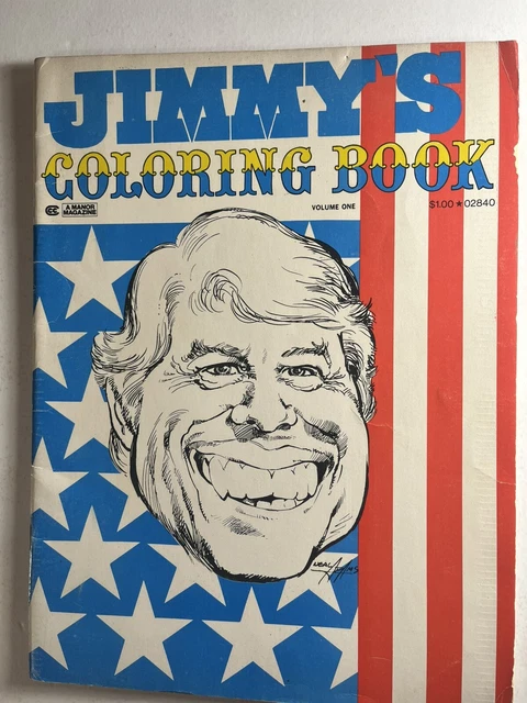 JIMMY CARTER SATIRICAL Coloring Book - 1970s Political Humor - Vintage ...