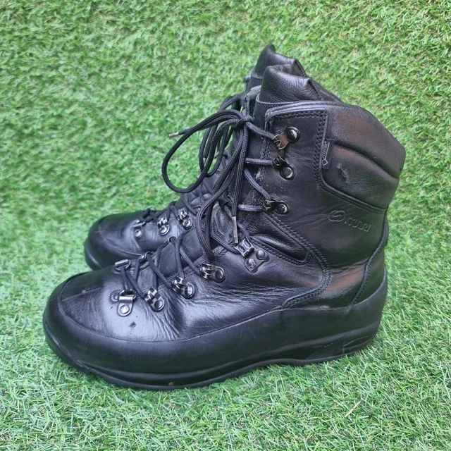 BRITISH ARMY MILITARY Iturri Black Leather Goretex Cold Wet Weather ...