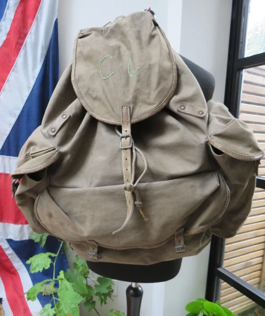 VINTAGE ORIGINAL BERGANS A Frame Canvas Rucksack Norway with Roller ...
