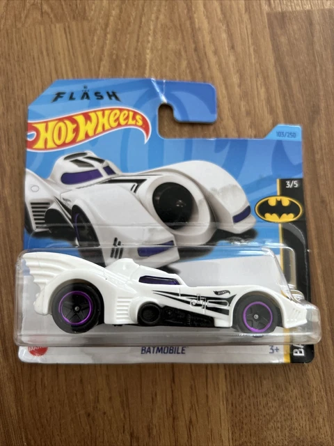 BATMAN BATMOBILE THE FLASH WHITE Hot Wheels 1:64 **COMBINE POSTAGE** £3 ...