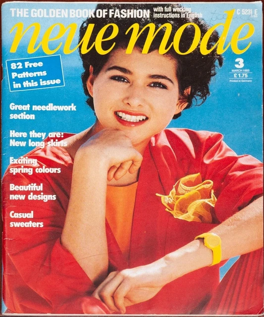 NEUE MODE SEWING Pattern Magazine March 1985 Vintage Spring + English ...