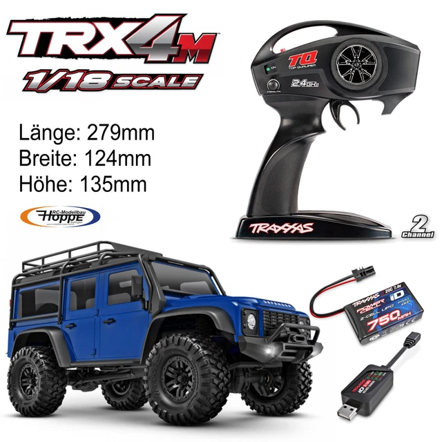 TRAXXAS TRX-4M LAND Rover Defender 4X4 Blue RTR Including Battery ...