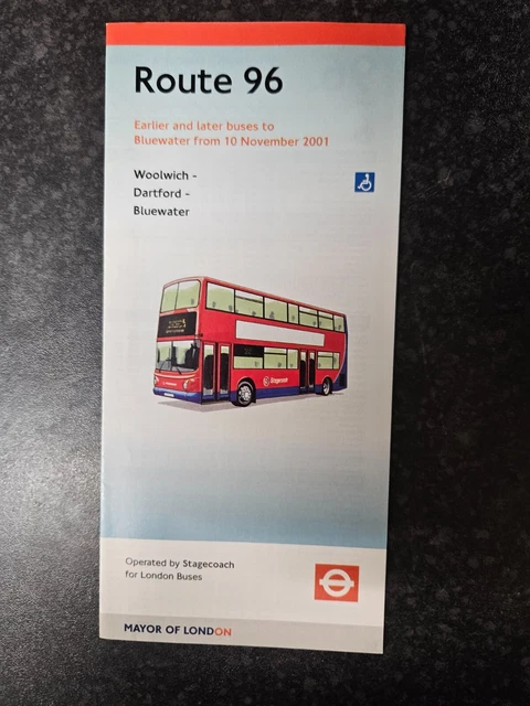 LONDON TRANSPORT TIMETABLE Bus Leaflet Stagecoach 2001 AZX2.61 £3.50 ...