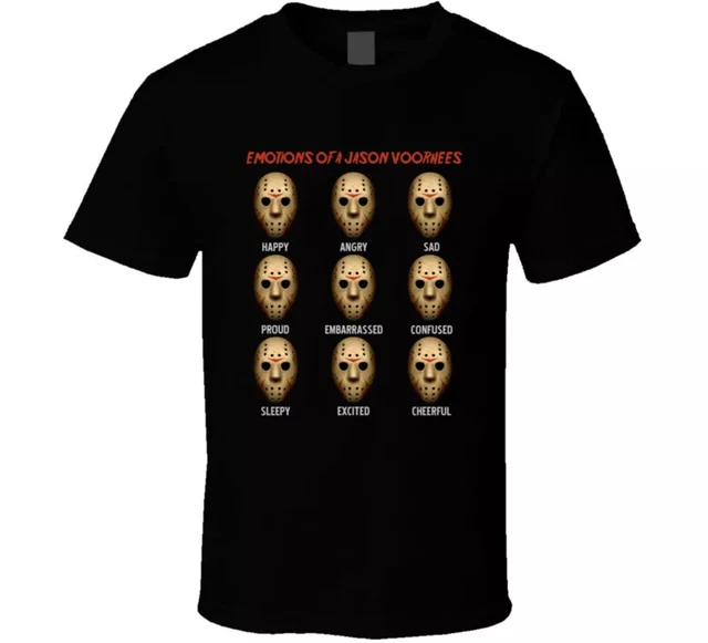 EMOTIONS OF JASON Voorhees Friday The 13Th Horror Funny Parody Fan T ...