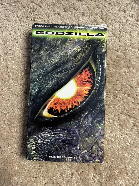 1998 GODZILLA VHS Movie Cassette Tape w/ Watermark Matthew Broderick ...