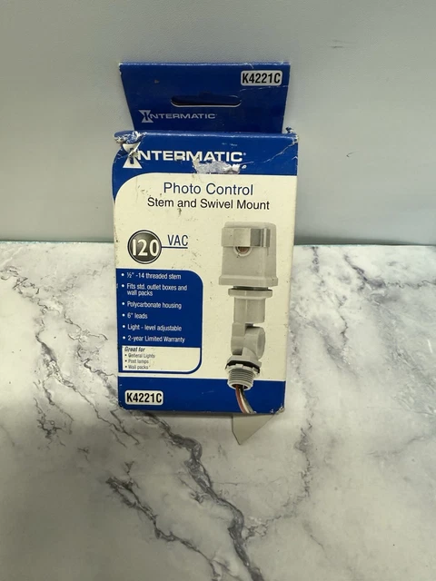 INTERMATIC K4221C 120-VOLT Stem Swivel Mount Thermal Photocontrol ...