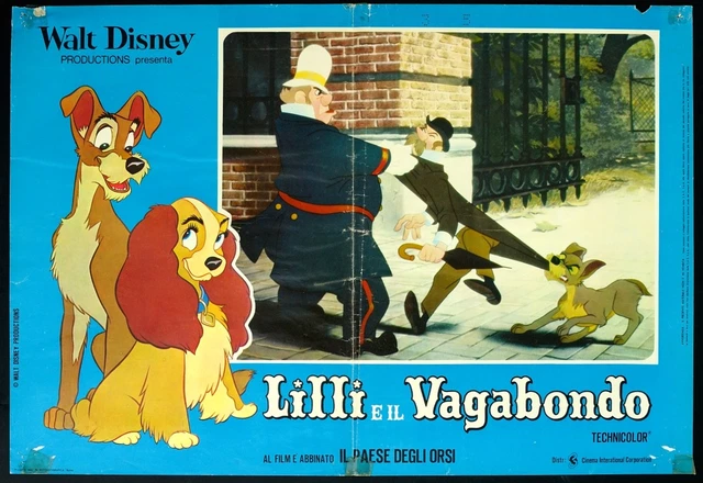 LILLI AND THE WANDERER Walt Disney ANIMATION POSTER, PHOTO ENVELOPE ...