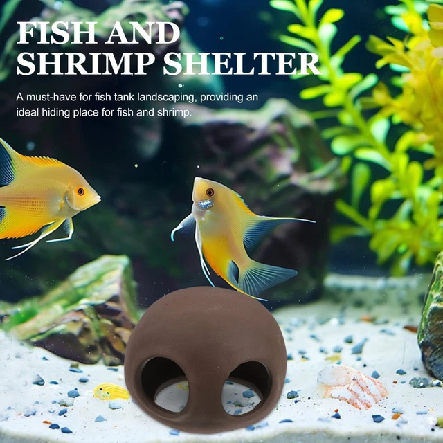 FISH TANK ACCESSORIES Shrimp Hideout Aquarium Hiding Decor Betta $23.31 ...