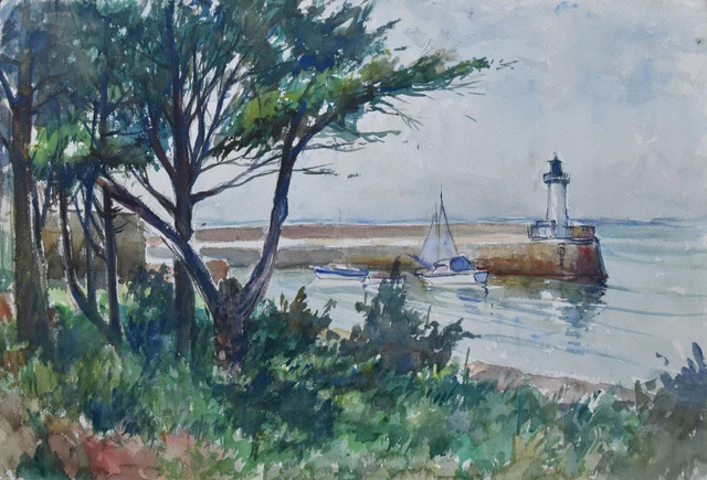 ANDRÉE MICHEL (1908-1975) - aquarelle (10) - Ile-de-Ré EUR 150,00 ...