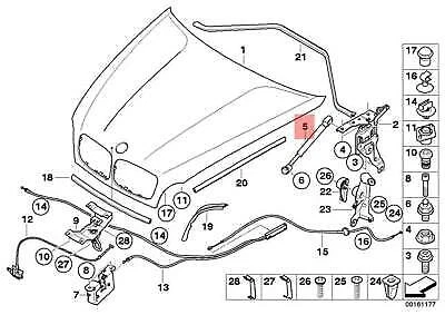 GENUINE GAS SPRING BMW hybrid X5 X6 E70 E71 E72 hybrid X6 X5 3.0d ...